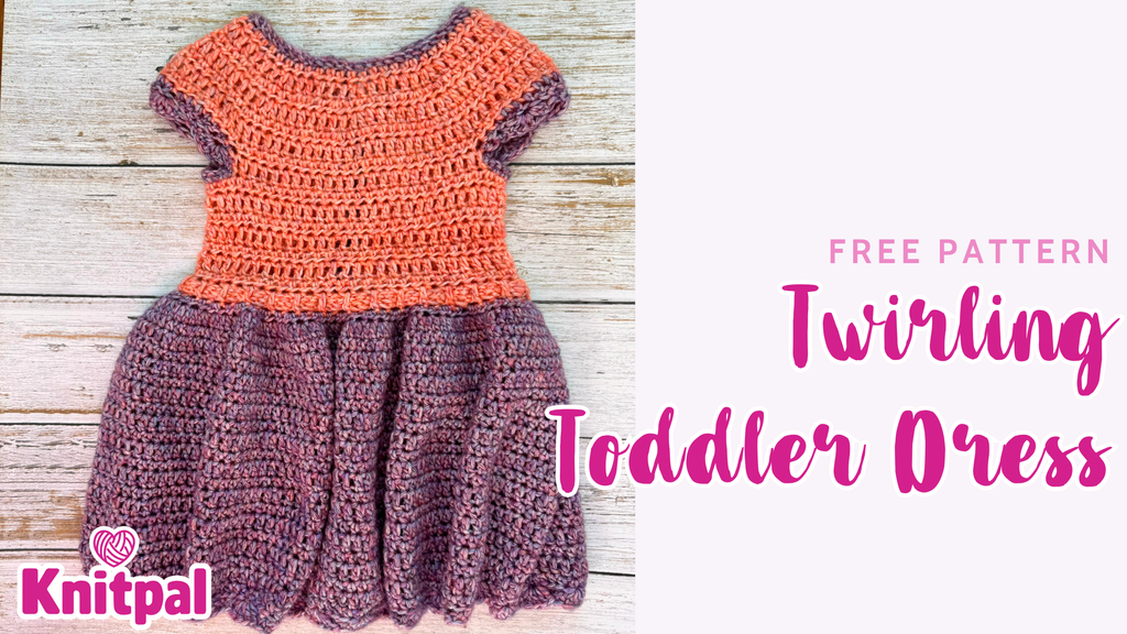 Twirling toddler dress free crochet pattern